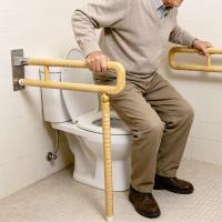 China Relle Healthcare Facility Foldable Bathroom Grab Bar for sale