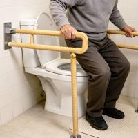 China Relle Healthcare Facility Foldable Bathroom Grab Bar for sale