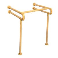 China Relle Nursing Home Wood-Grain Floor-Mounted Sink Handrail for sale