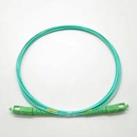 China Single Mode Multimode SC APC Fiber Optic Cable Garter Aqua Turquoise 1.6mm 3.5m Fiber Optic Patch Cord for sale