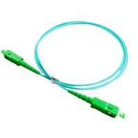 China Single Mode Multimode SC APC Fiber Optic Cable Garter Aqua Turquoise 1.6mm 3.5m Fiber Optic Patch Cord for sale