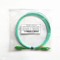 China Single Mode Multimode SC APC Fiber Optic Cable Garter Aqua Turquoise 1.6mm 3.5m Fiber Optic Patch Cord for sale