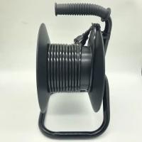 China Steel Cable Reel Cart Foldable High Tro Reel System With Foot Brake for sale
