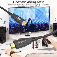 China 3D Audio Video UHD HDMI AOC Cable Zinc Alloy HDMI 2.1 8K 60hz Cable for sale