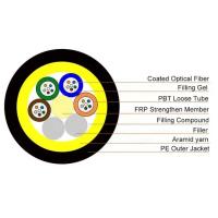 China ADSS 16 24 48 Core Aerial Fiber Optic Cable G652D SM Single PE Sheath 50-100m for sale