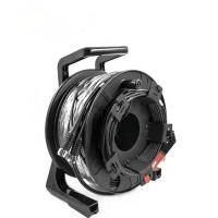 China PDLC Fiber Cable Drum Portable Plug Extension Reel Tacical Fiber Retractable Cable Reel for sale