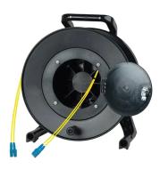 China 500 Meter Portable Field Deployable Tactical Fiber Reel Indoor / Outdoor for sale