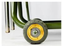 China Mobile Portable Metal Cable Reel , Retractable Hose Reel For Tactical Fiber Optic Cable for sale