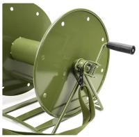 China Mobile Portable Metal Cable Reel , Retractable Hose Reel For Tactical Fiber Optic Cable for sale