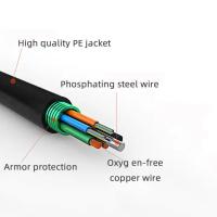 China 100 Meter Photoelectric Composite Optical Fiber Cable GDTS Hybrid Optical Cable for sale