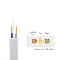 China Indoor 5G Hybrid Fiber Optic Cable ,  Customized Flat Fiber Cable for sale