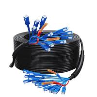 China Aluminum Armor 4 SM G657A1 Jumper LC DLC PDLC NSN 20 Ft Fiber Optic Cable for sale