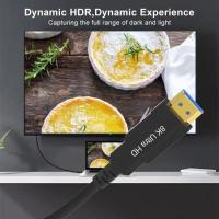 China 15m-300m HDMI Roll TV Transmitter Support 4k*2k 60hz HDCP AOC 4k HDMI Fiber Optic Cable for sale