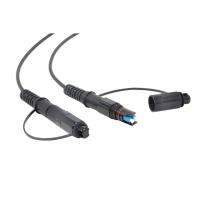 China Waterproof Armored Outdoor Fiber Optic Patch Cord IP68 Fiber Jumper Connector Types for sale