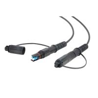 China Waterproof Armored Outdoor Fiber Optic Patch Cord IP68 Fiber Jumper Connector Types for sale