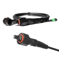 China Waterproof Tactical Fiber Optic Cable SM 12 Core 24 Core OM3 OM4 ODVA MPO MTP Connector for sale