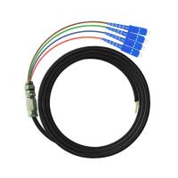 China 4 Core Waterproof Fiber Optic Patch Cord FC-FC Fiber Optic Cable for FTTA  / FTTH for sale