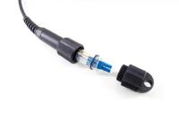 China Waterproof LC/UPC To SC/UPC PDLC Armored Fiber Optic Patch Cord Outdoor for sale