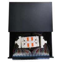 China 6U 96 144 288 Core Port Rack Mount ODF Splice Tray With LC SC FC ST Adapter / Fiber Pigtail for sale