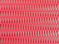 China Flat Wire Non Woven Mesh Fabric Heat Setting , Red Mesh Screen for Paper Drying for sale