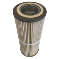 China PTFE Membrane Threaded Filter Cartridge P84 , Polyester Pleated Dust Collection Cartridges for sale