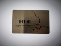 China Colorful Etching Brushed Metal Business Card 0.25mm Thickness for sale