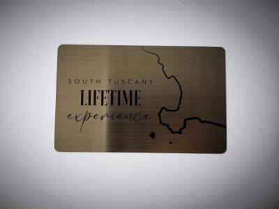 China Colorful Etching Brushed Metal Business Card 0.25mm Thickness for sale