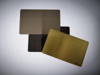 China Colorful Etching Brushed Metal Business Card 0.25mm Thickness for sale