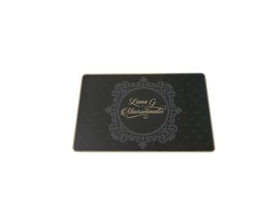 China Stainless Steel Black Metal Card CR80 Gold Silver Print for sale