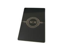 China Stainless Steel Black Metal Card CR80 Gold Silver Print for sale