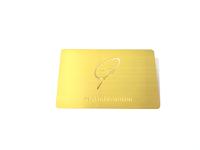 China Custom Metal Business Cards Laser Cut Engraved Golden Silver Brushed for sale