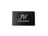 China Customized Cr80 Matt Black Steel Business Card Moq1 Deboss Logo for sale