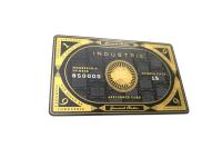 China Brass Gold Metal Membership Card Laser Engrave Matt Black 0.8mm Thickness for sale