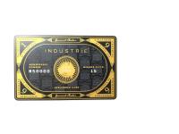 China Brass Gold Metal Membership Card Laser Engrave Matt Black 0.8mm Thickness for sale