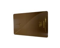 China Hotel Ving Cards Hot Stamp Gold RFID Door Key Metallic NFC Card for sale