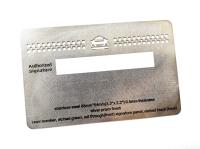 China 85x54x0.5mm Steel Taxi VIP Member Card Cut Logo White Signature for sale
