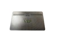 China 85x54x0.5mm Steel Taxi VIP Member Card Cut Logo White Signature for sale