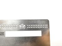 China 85x54x0.5mm Steel Taxi VIP Member Card Cut Logo White Signature for sale