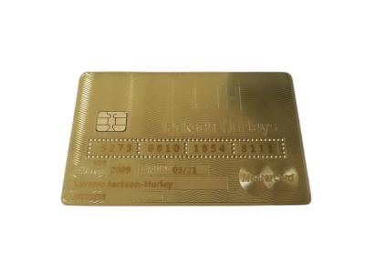 China Luxury 24K Gold Metal Membership Card Magnetic Stripe Bank Card for sale