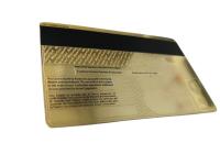 China Luxury 24K Gold Metal Membership Card Magnetic Stripe Bank Card for sale