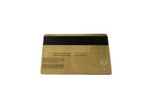 China Luxury 24K Gold Metal Membership Card Magnetic Stripe Bank Card for sale
