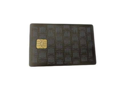 China Metal IC Chip Visiting Card Electroplated Anti Black Silver Etching for sale