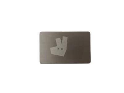 China Brushed Etch Silk Screen 0.5mm Metal Business Cards Double Sided for sale