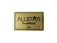 China Frosted Metal Membership Card Emboss Number Plated Gold Silver for sale