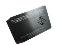 China PVD Black Matte Finish Social Media NFC Business Card With N-tage215 Chip for sale