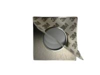 China Die Cut Metal Label Plates 3D Luggage Logo Brand Bag Hat Shoe Furniture 3M Metal Tag for sale