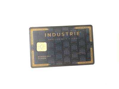 China Matt Gold Plated Stainless Steel Metal Membership Card With Custom Logo for sale