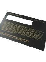 China Matt Gold Plated Stainless Steel Metal Membership Card With Custom Logo for sale