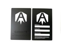China 0.3mm Thickness Metal Label Plates Laser Cut Engraved Matte Black Stainless Steel Metal Tag for sale
