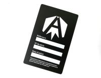 China 0.3mm Thickness Metal Label Plates Laser Cut Engraved Matte Black Stainless Steel Metal Tag for sale